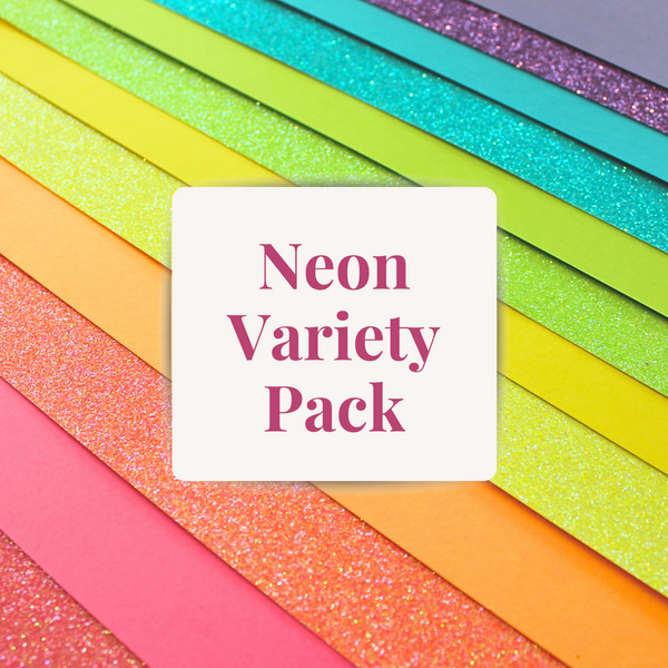Neon Cardstock Variety Pack — 12x12 Bright Colors