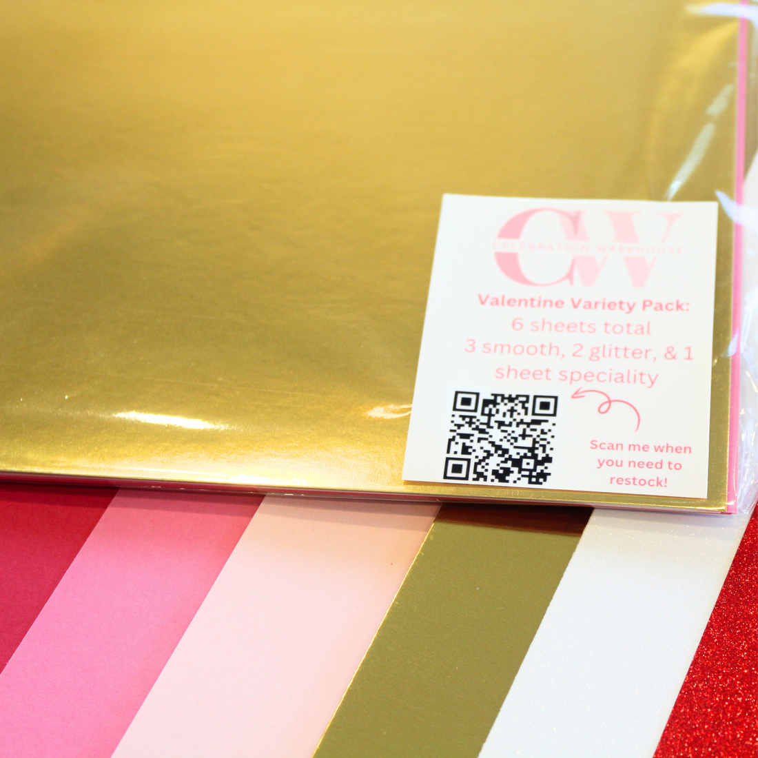 Valentine Cardstock Variety Pack - 12"x12" - 6 Sheets of Cardstock ...